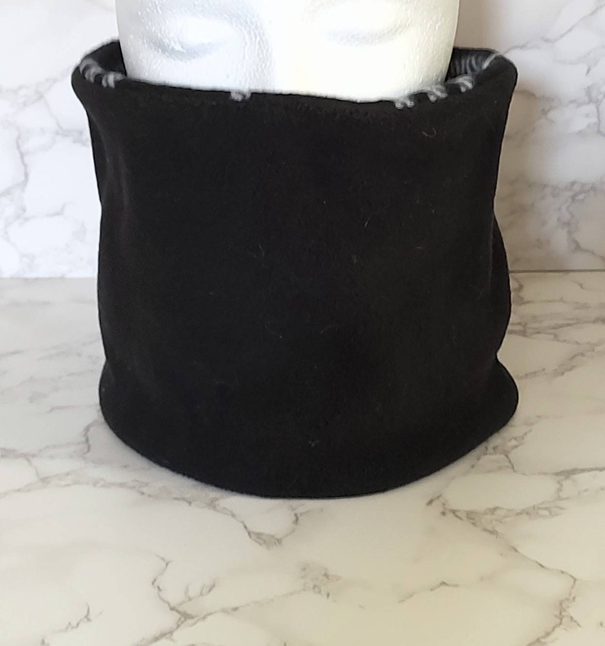 Reversible Fleece Neck Gator, Winter Neck Gaiter, Black Gator, Plaid ...