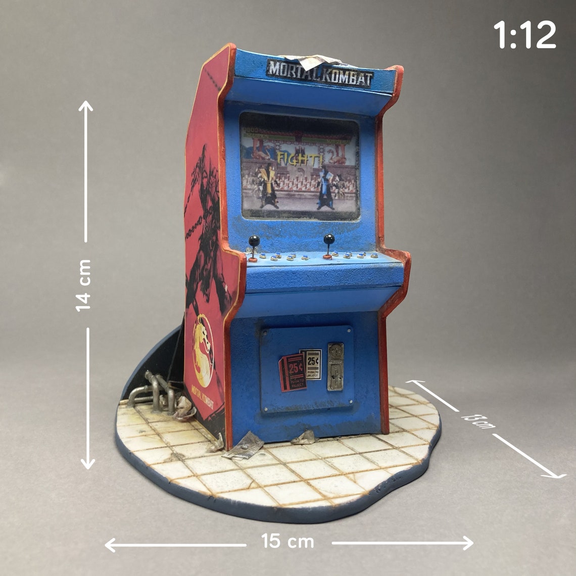 Arcade Machine Miniature Diorama 14cm Height 1:12 100% | Etsy