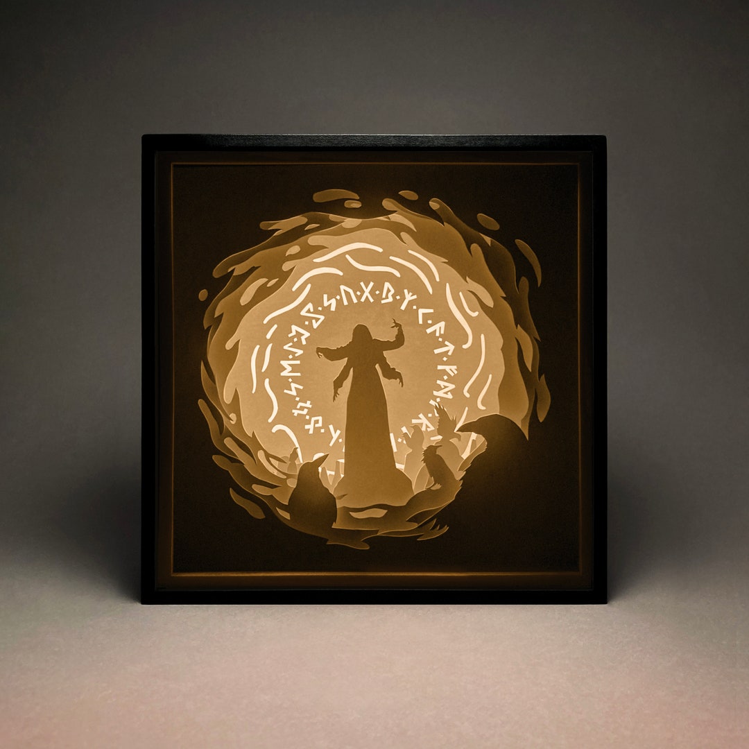 Witch Paper Cut Lightbox, Shadow Box, SVG, 3D Paper Cut Template ...