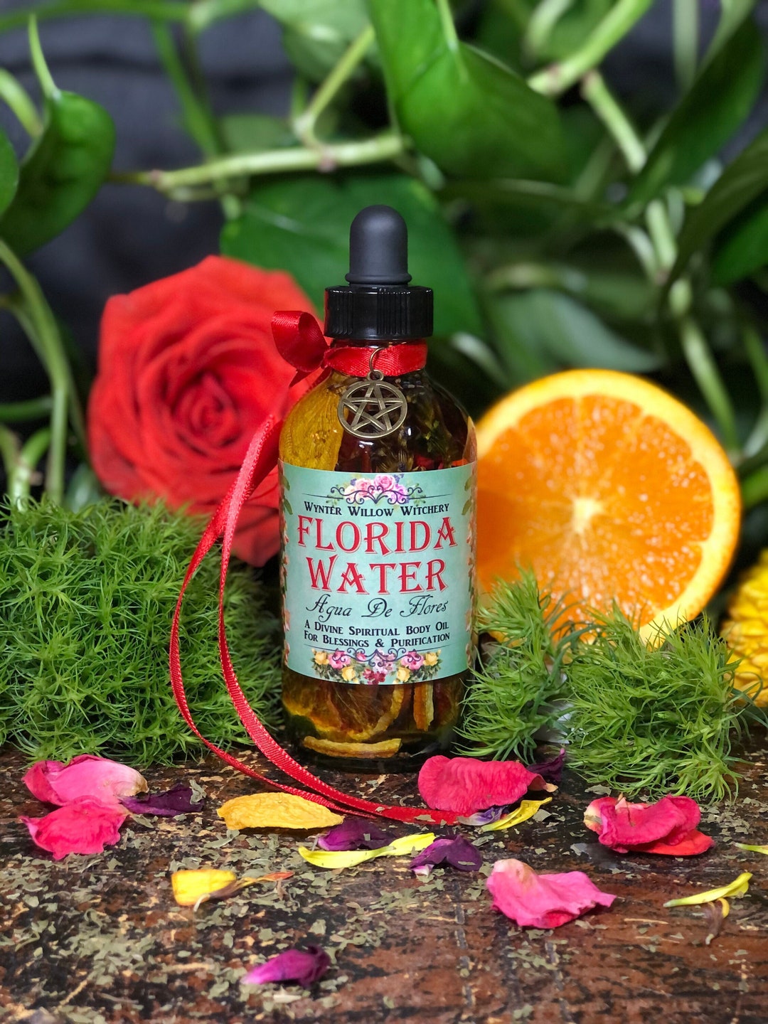 Florida Water Body Oil Filled With Beautiful Botanicals to Bless, Refresh and Purify, Spiritual ...