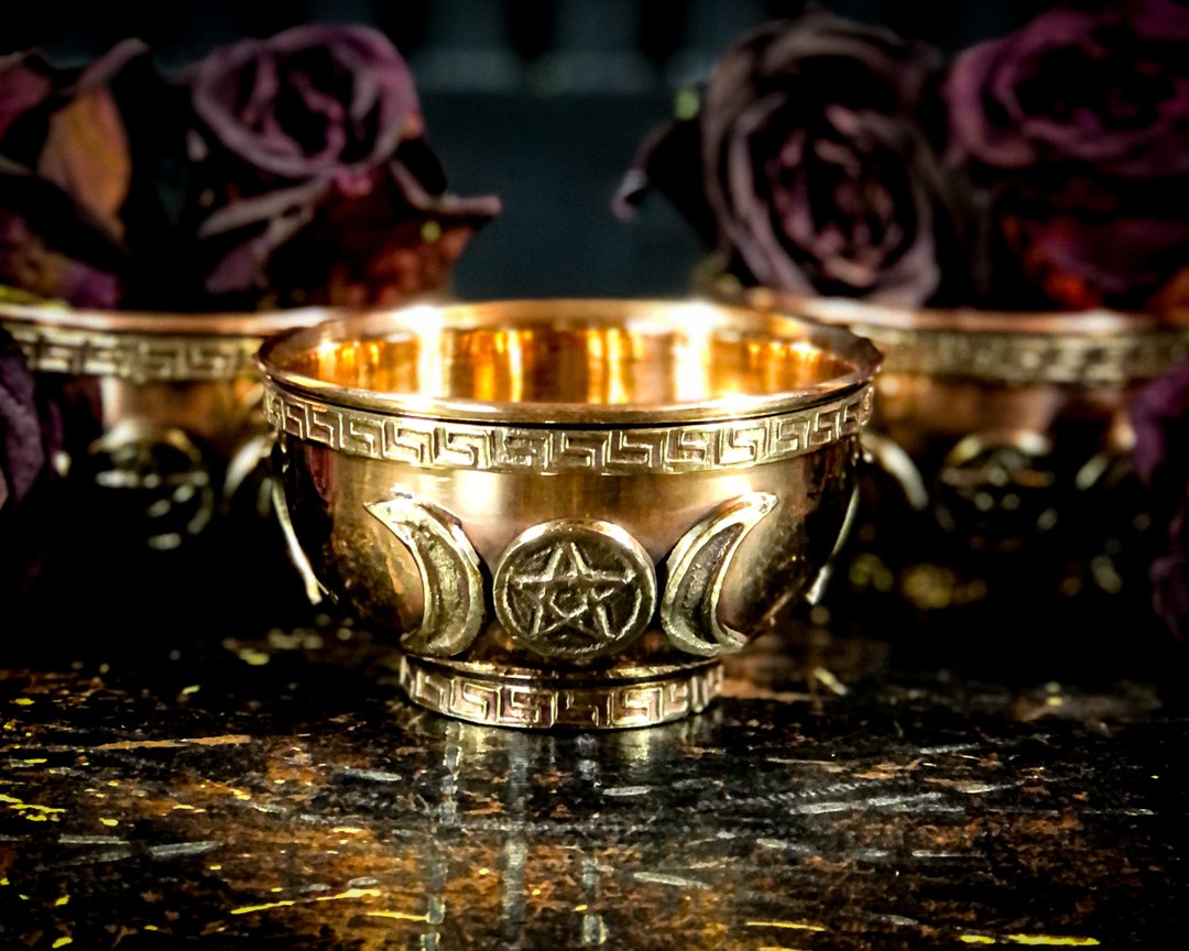 Gorgeous Copper Triple Moon Offering Bowl to Enhance Your Castings and ...