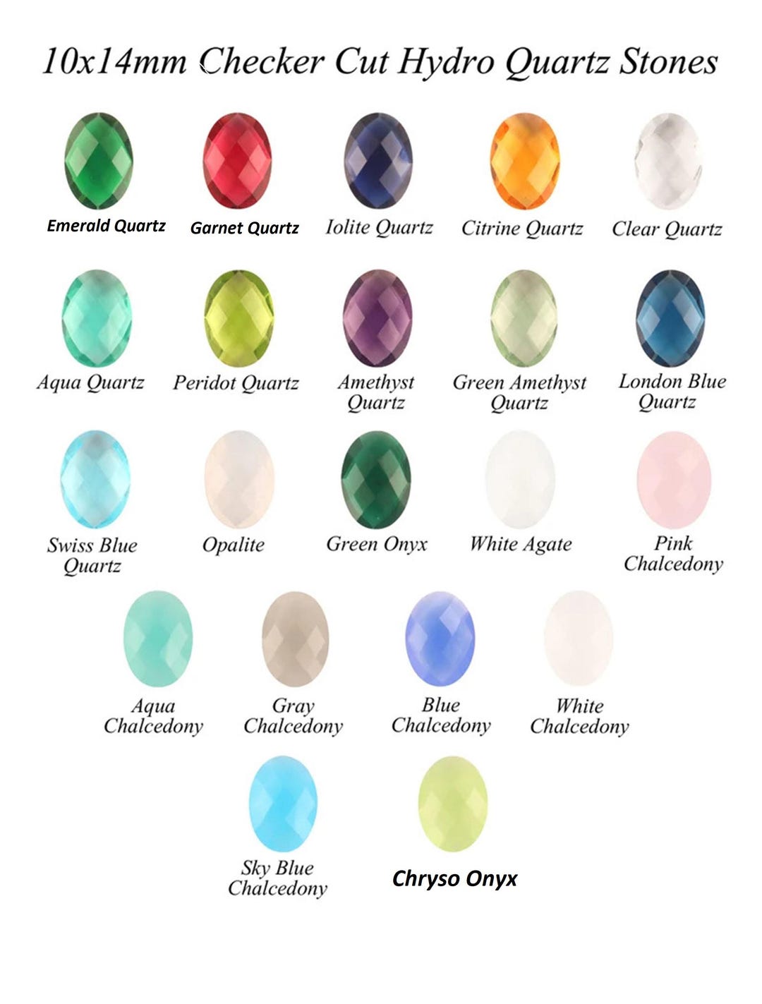 Mix Hydro Quartz Gemstones: Oval Briolette Cut, 8X6-25X18 MM - Etsy