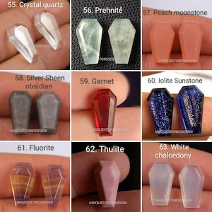 Mix Gemstone Coffin Cabochon, Tablet Cut, 10x7 Mm - Etsy