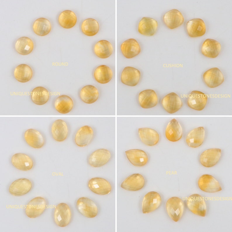Natural Citrine Topaz: Rose Cut Gemstone for Jewelry Making - Etsy