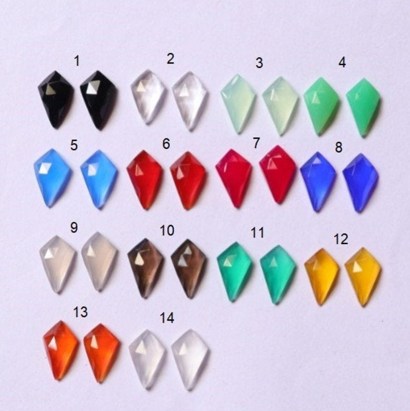 1 Pair 13X8 mm Kite Shape Natural Gemstone Kite Cut Gemstone | Etsy