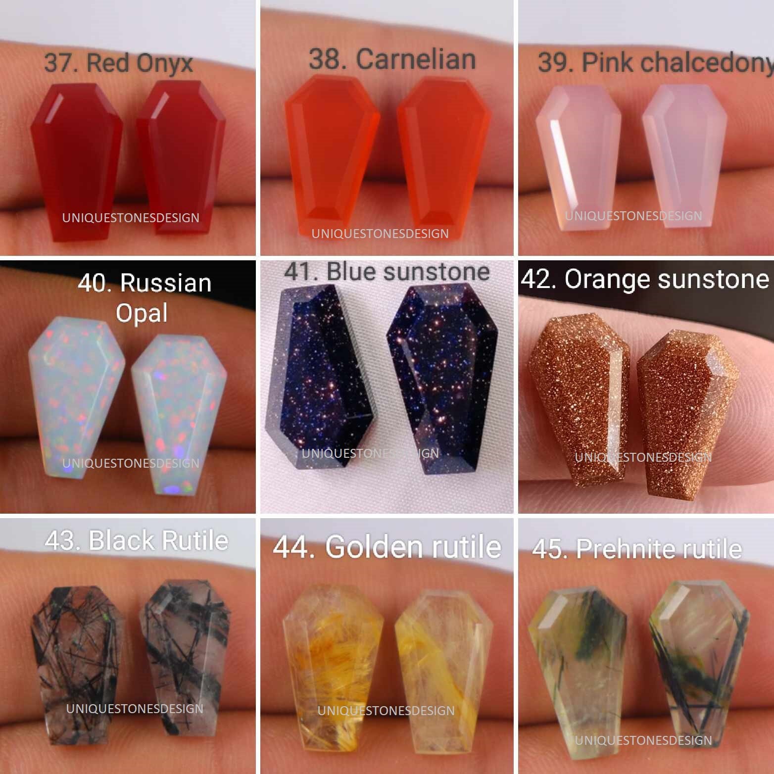 Mix Gemstone Coffin Cabochon, Tablet Cut, 10x7 Mm - Etsy