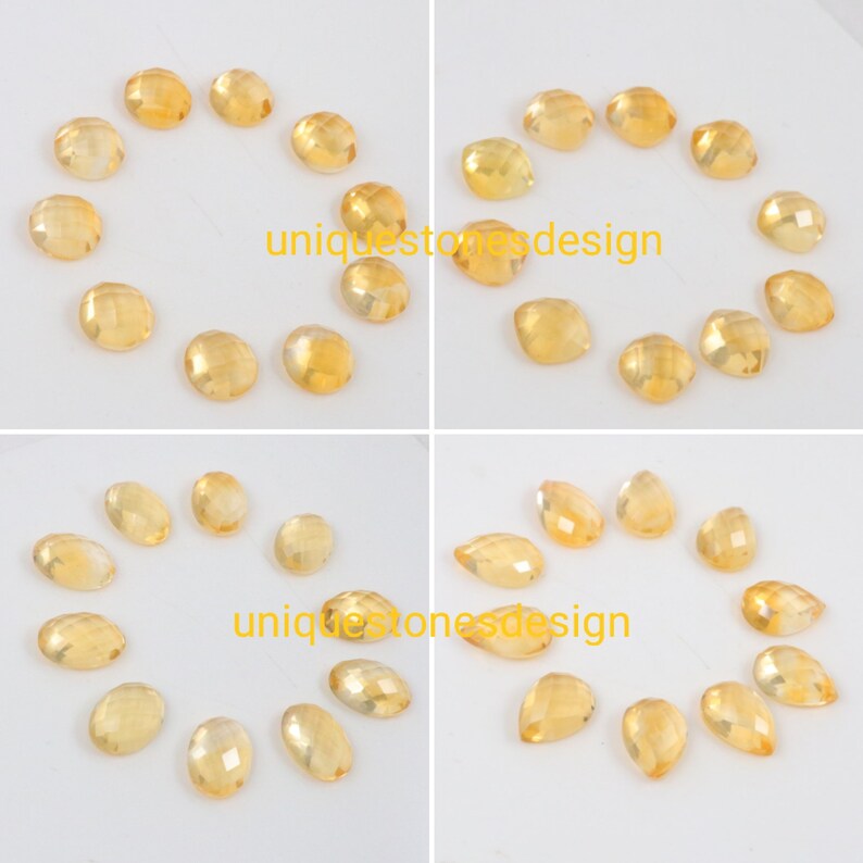 Natural Citrine Topaz: Rose Cut Gemstone for Jewelry Making - Etsy