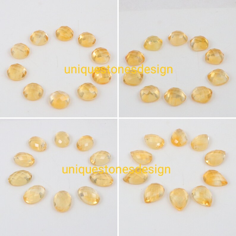 Natural Citrine Topaz: Rose Cut Gemstone for Jewelry Making - Etsy