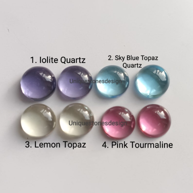 Round Hydro Quartz Cabochon Gemstones, Jewelry Making (3-20 Mm) - Etsy