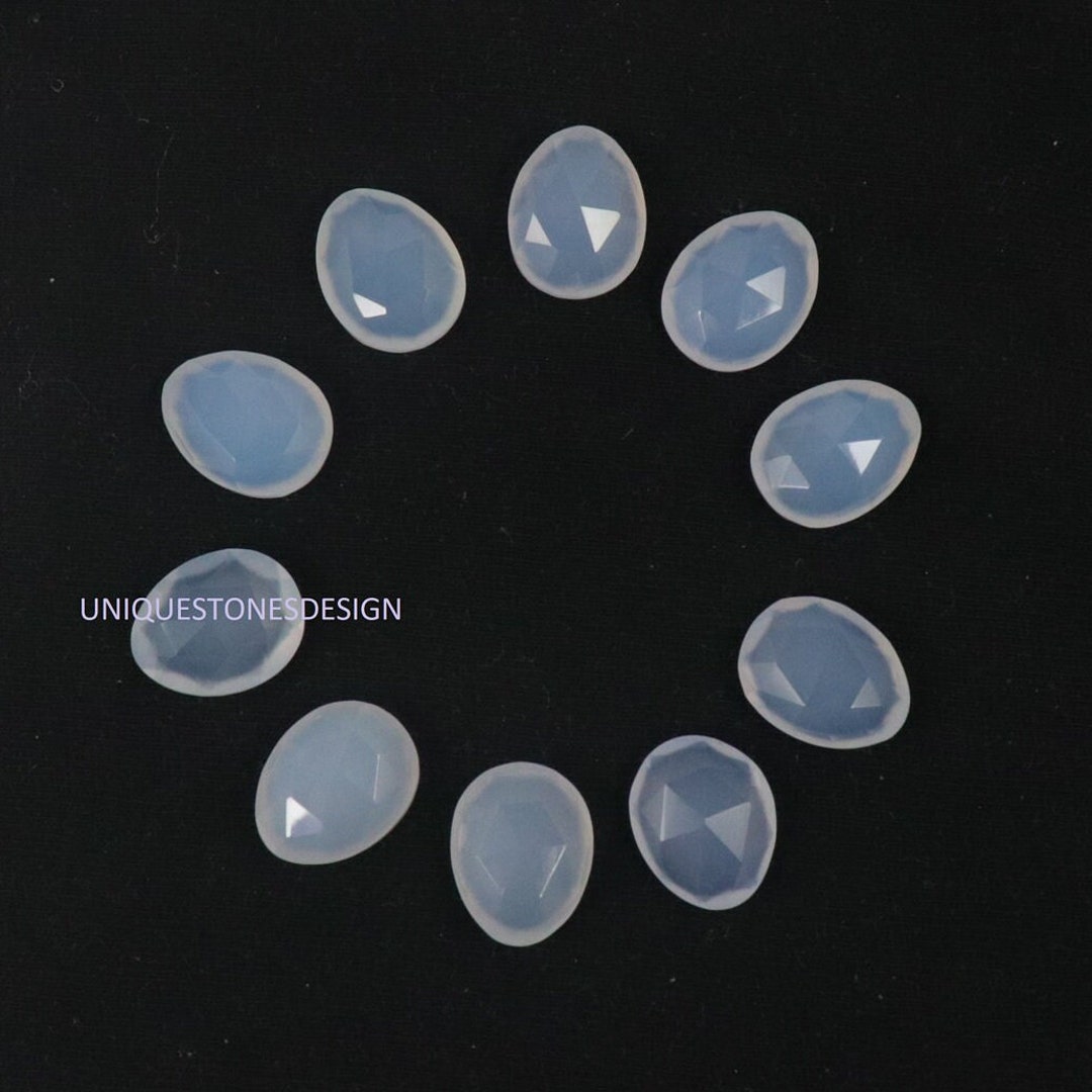 Real Chalcedony Talpe Cut Gemstone Egg Shape Normal Cut Talpe Gemstone ...