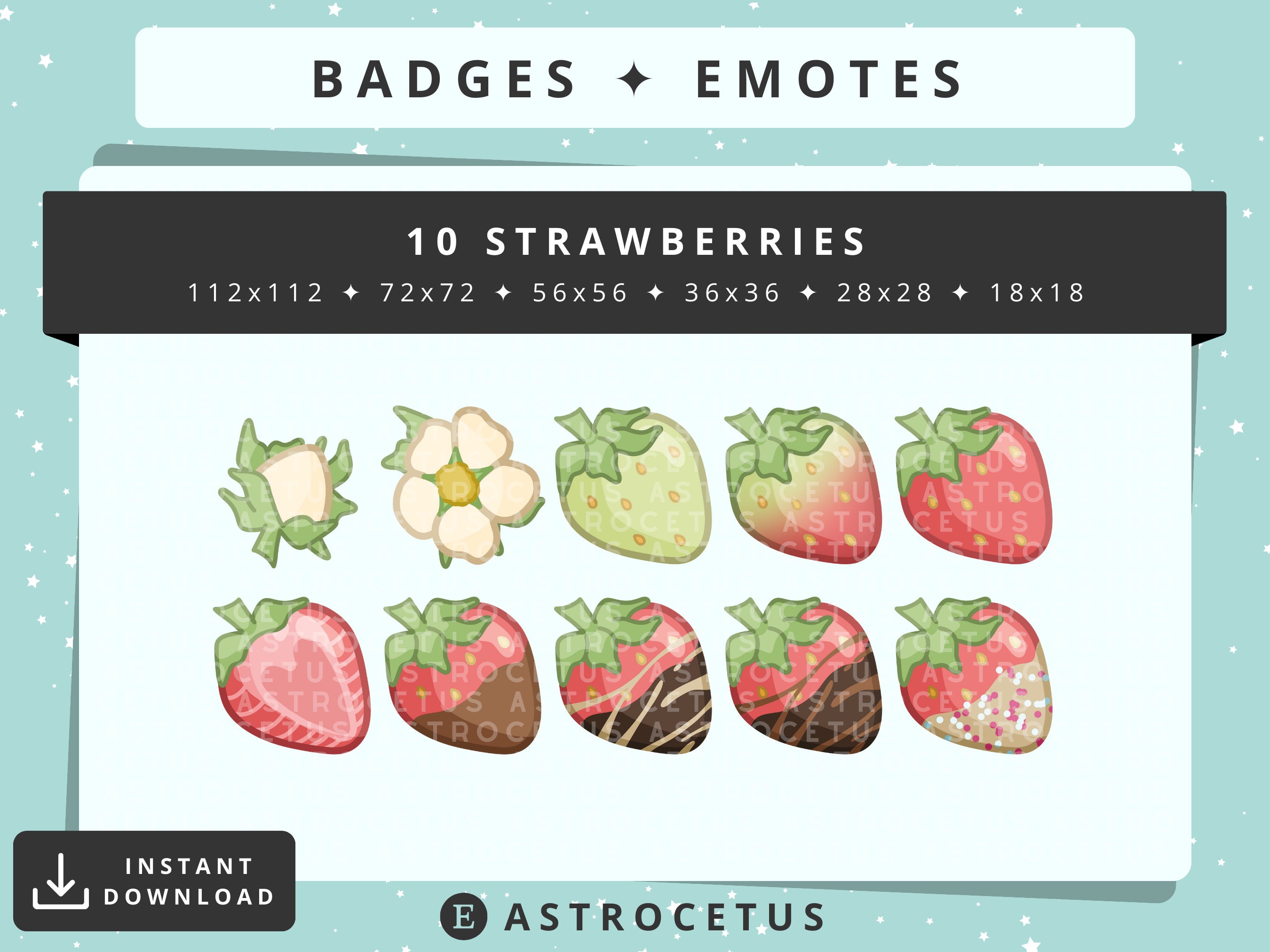 ANIMATED Cosy Cottagecore Strawberry Stream Pack Bundle, Just Chatting ...