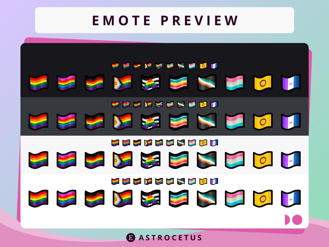 40 Pride Flags LGBT+ MEGA BUNDLE Subscriber, Loyalty, Badges / Emotes ...