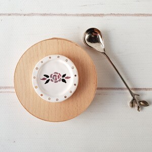 Coffee/Tea spoon holder with rose Rustic spoon rest Ceramic | Etsy