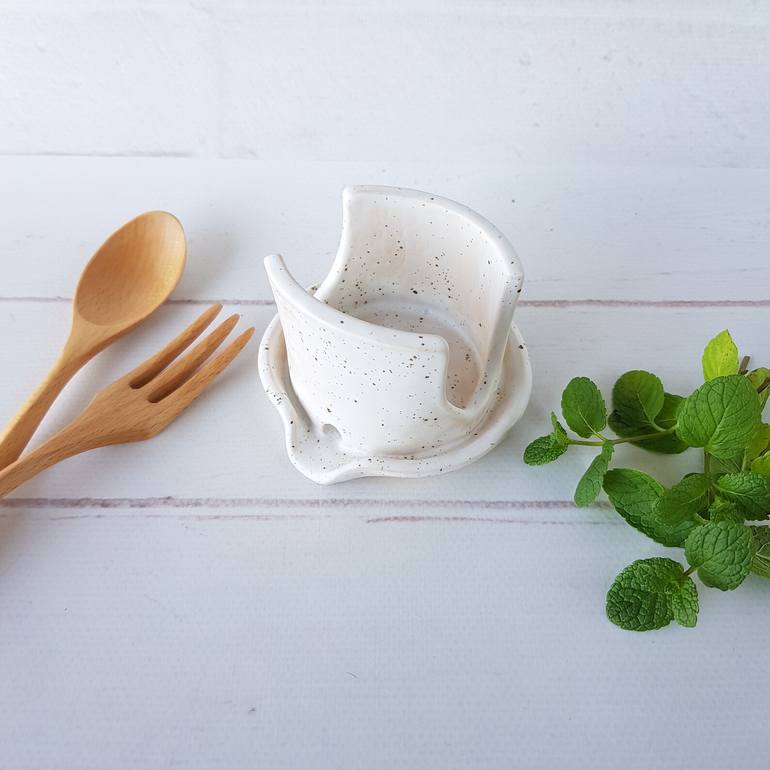 Speckled Ceramic Sponge Holder With Tray for Kitchen Sponge - Etsy