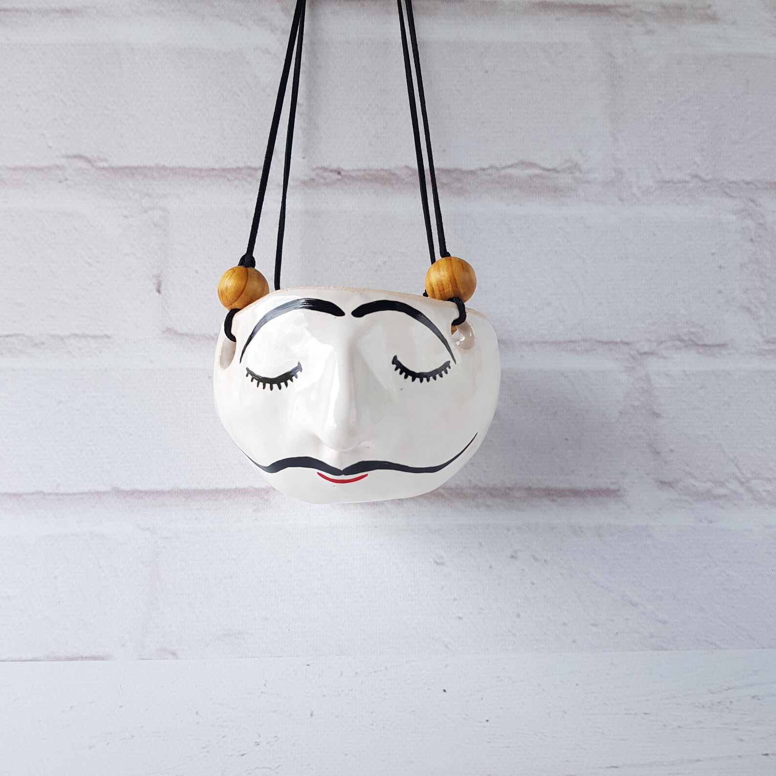 Ceramic Hanging Planter Large Pottery Hanging Planter With - Etsy
