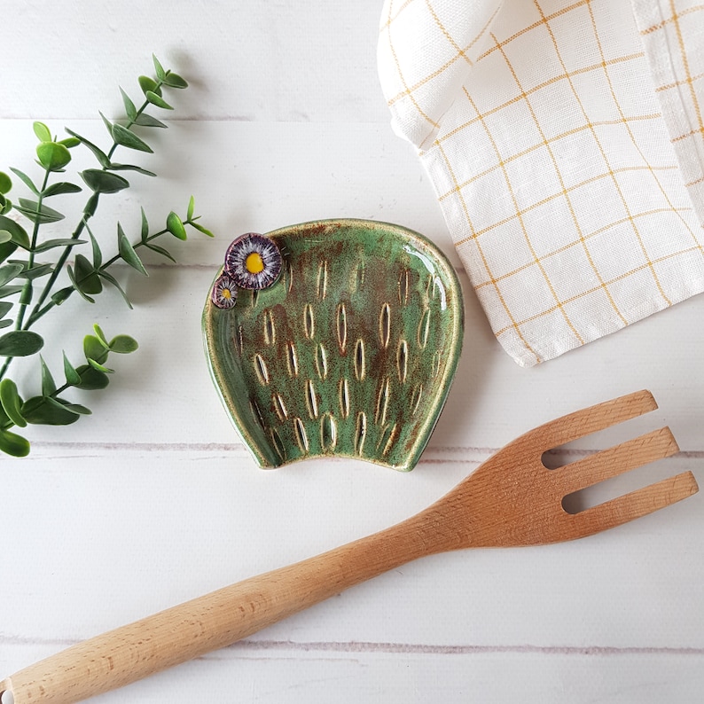Cacti Spoon Holder Handmade Ceramic Cactus Spoon Rest for - Etsy