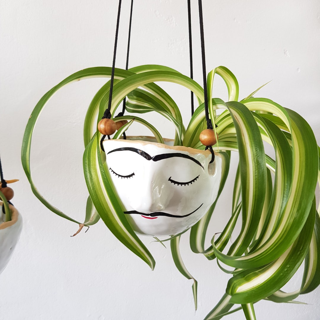 Ceramic Hanging Planter Large Pottery Hanging Planter With - Etsy