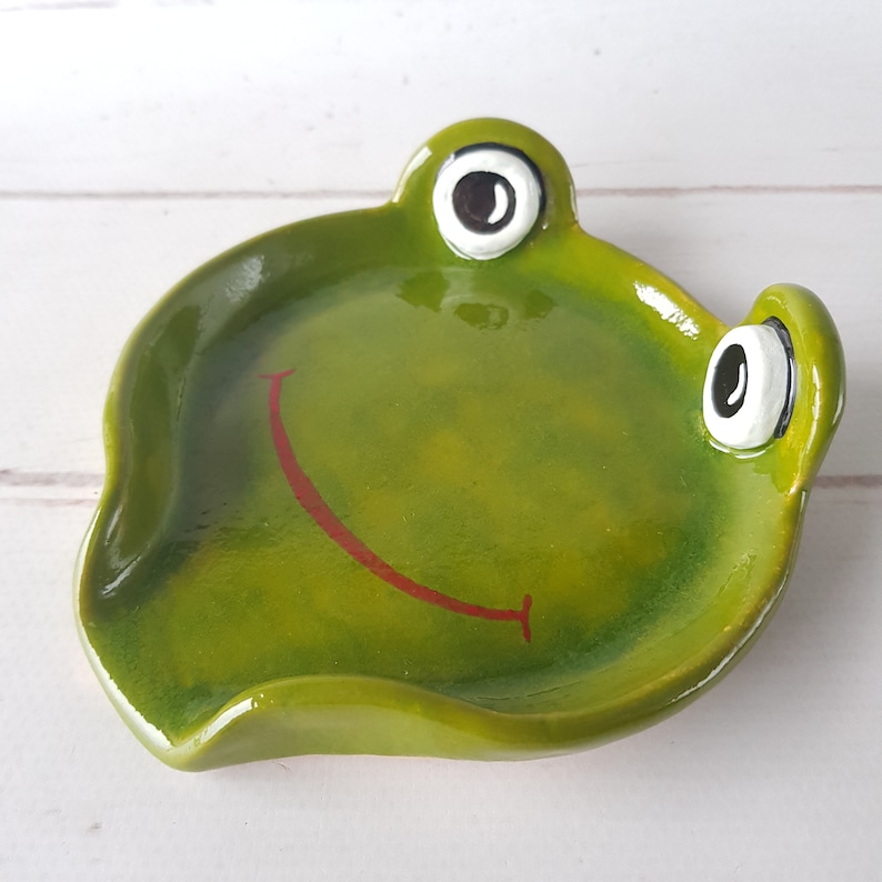 Frog Spoon Rest Cute Green Froggy Utensil Holder Ceramic Spoon | Etsy