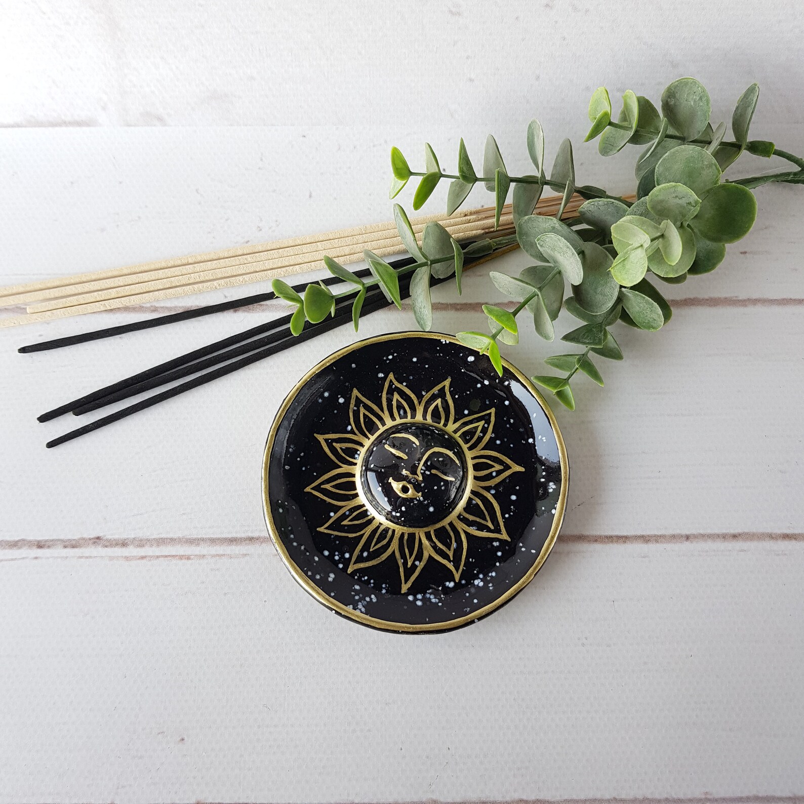Sun Incense Holder Incense Stick Holder Round Ceramic Incense | Etsy