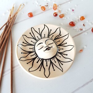 Ceramic Sun Incense Holder Zodiac Incense Burner Pottery White Incense ...