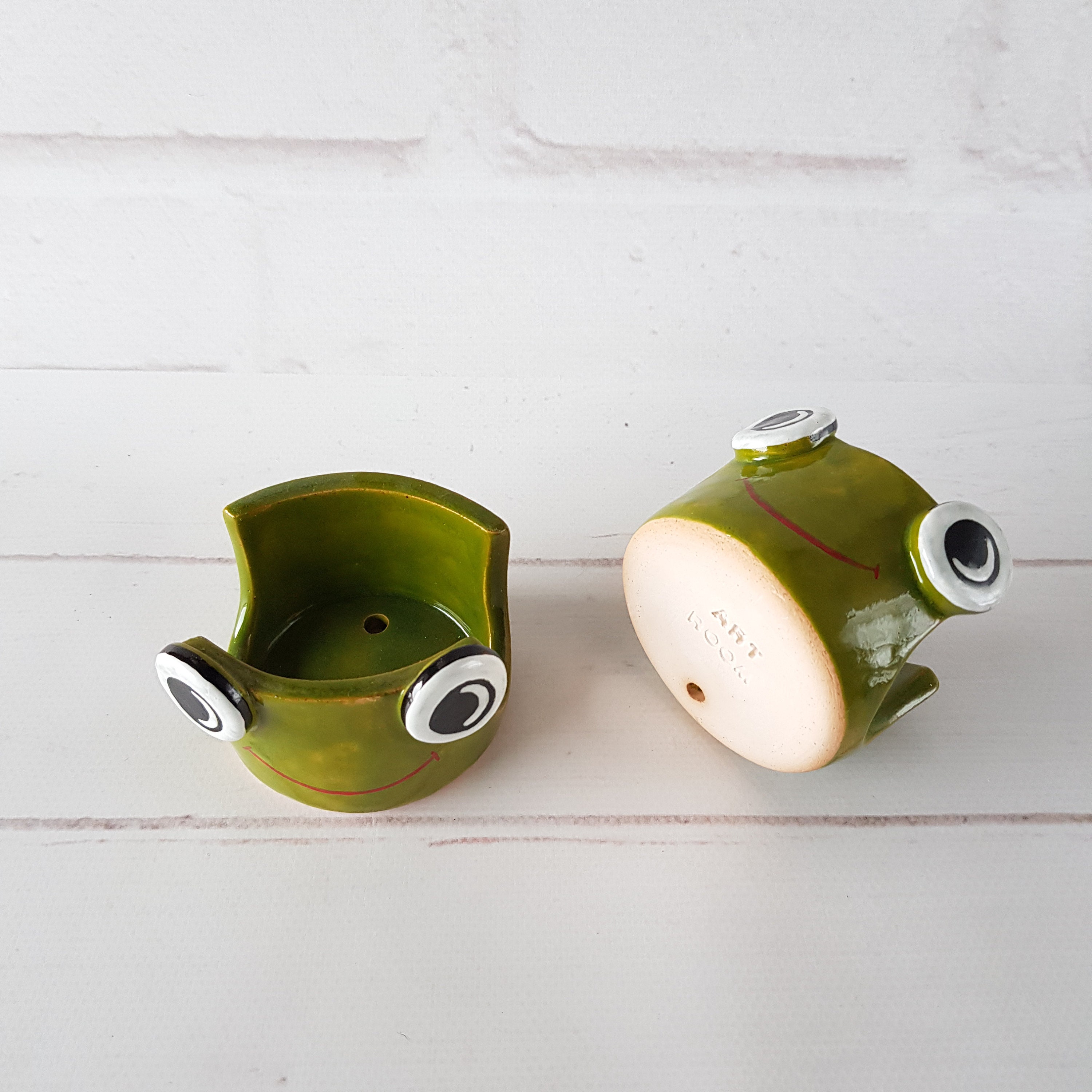 Ceramic Frog Sponge Holder Cottagecore Decor Froggy Napkin Holder ...