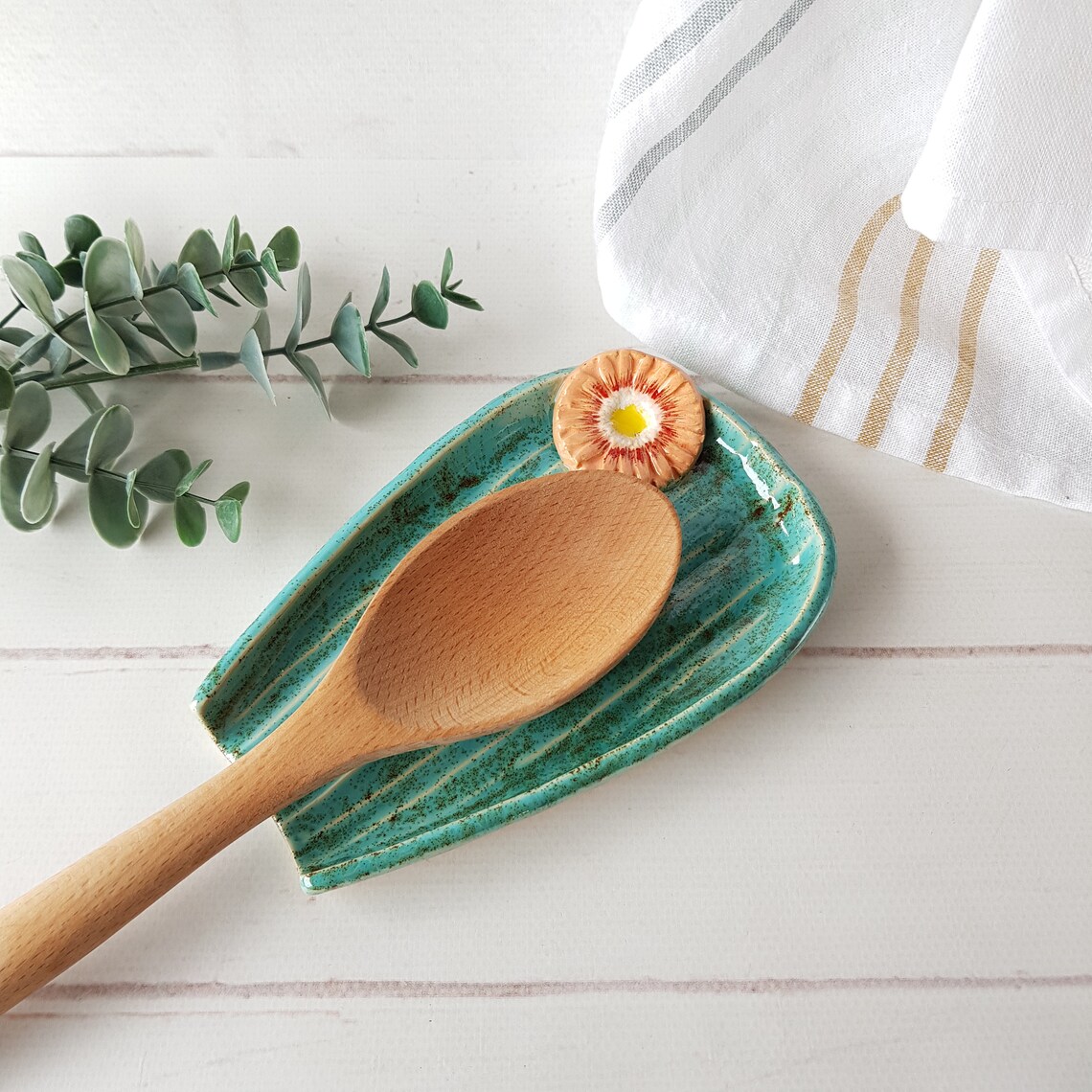 Ceramic Cactus Spoon Rest Cacti Spoon Holder for Table Kitchen - Etsy