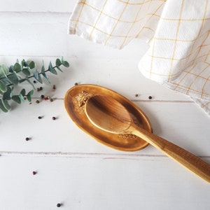Ceramic Bee With Honeycomb Spoon Rest Handmade Kitchen Yellow Spoon ...