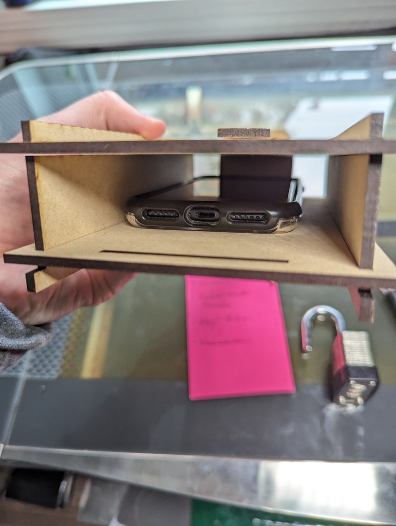 Phone Lock Box Laser Digital Download SVG File|| Productivity Box for ...