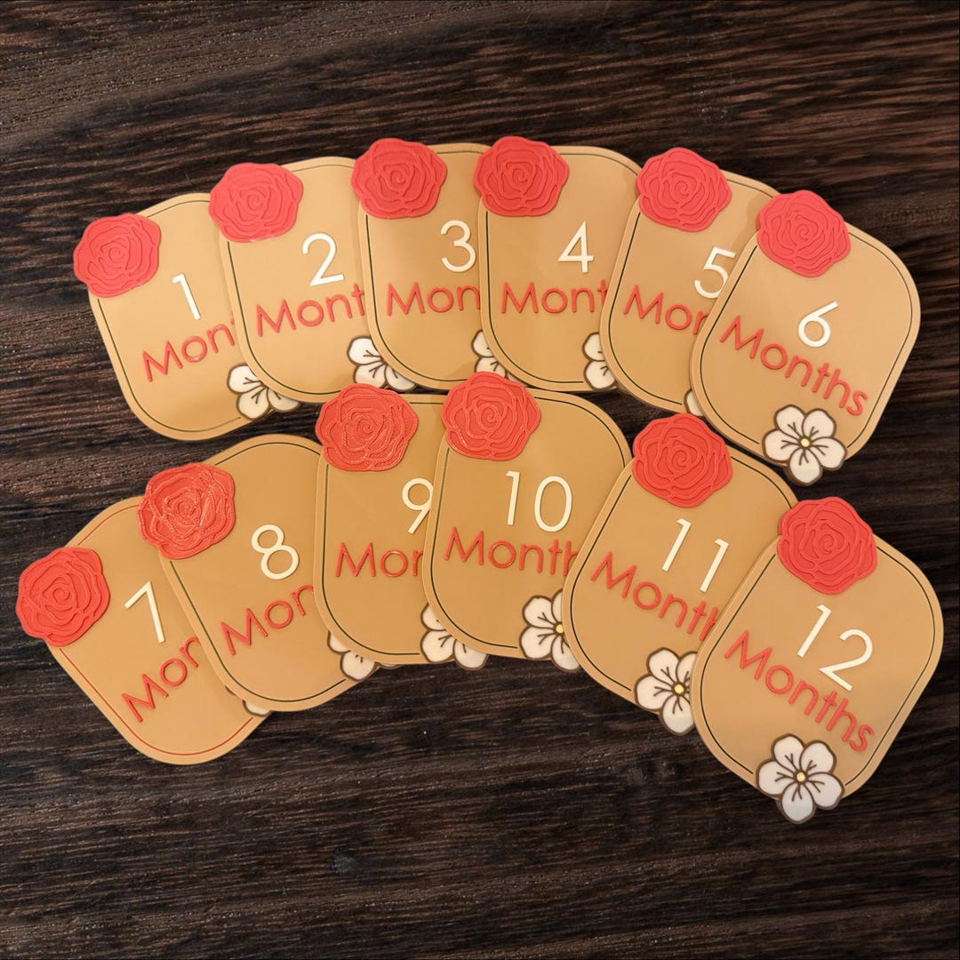 Flower Monthly Milestone Signs - Etsy