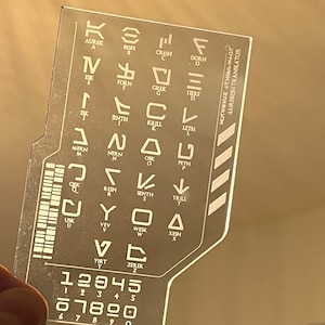 Star Wars Galaxy's Edge Inspired Aurebesh Translator Card - Etsy