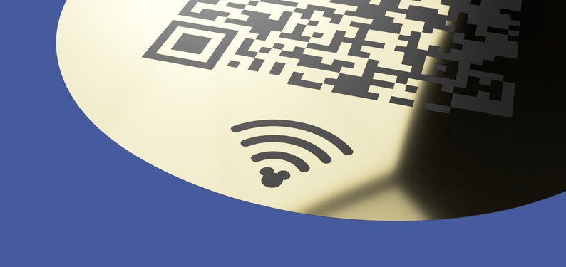 Wi-fi QR Code Disney Inspired Sign - Etsy