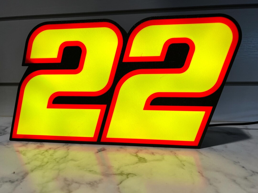 Joey Logano #22 NASCAR Inspired LED Lightbox - Etsy