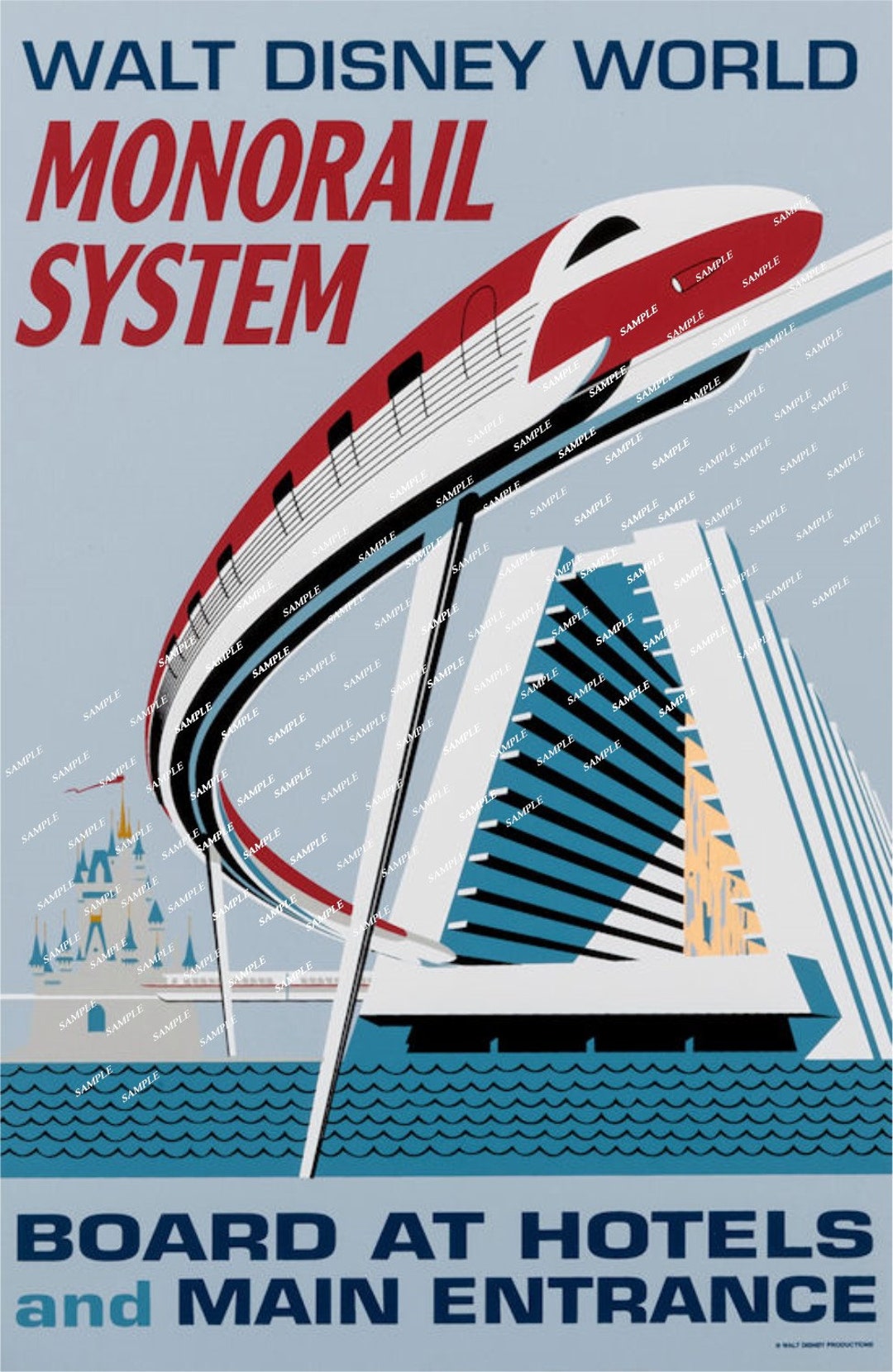 Disney World Monorail ( 11" X 17" ) Collector's Poster Print B2G2F - Etsy