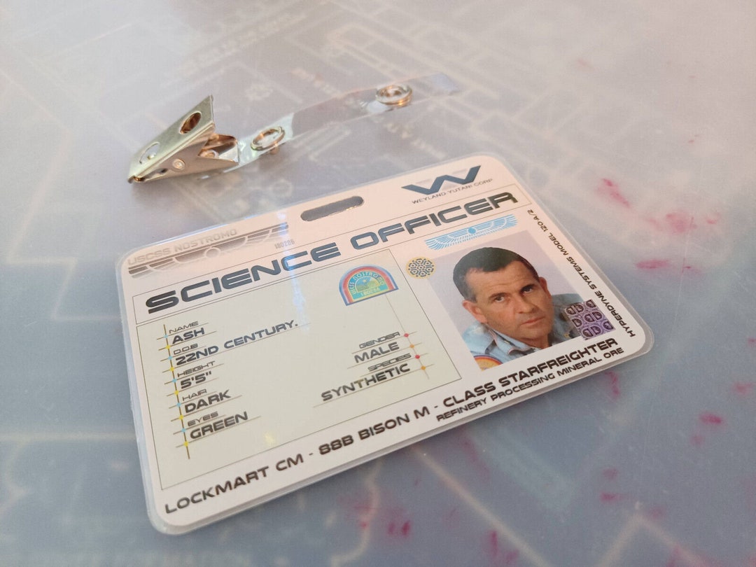 Alien custom Made I.D. Badge Ash USCSS Nostromo Cosplay Novelty - Etsy