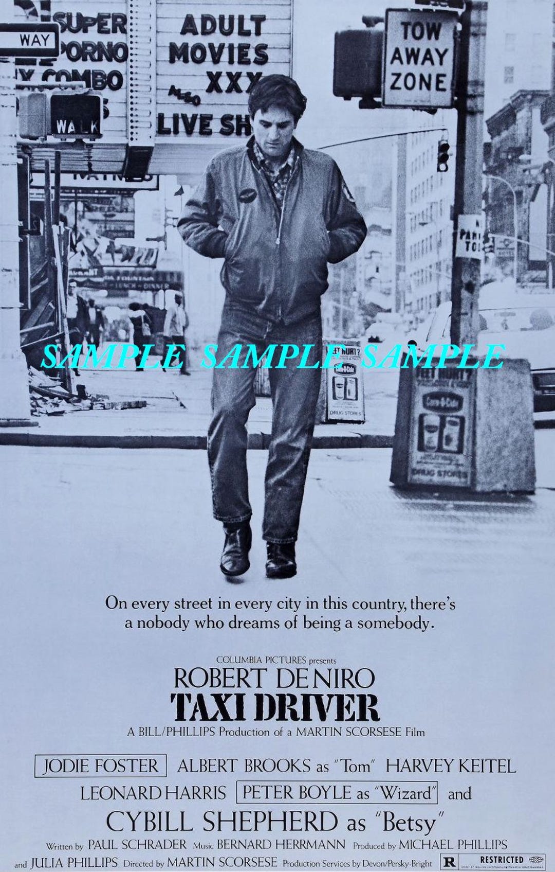 Taxi Driver Travis Bickle 11" X 17" Movie Collector's Poster - Etsy