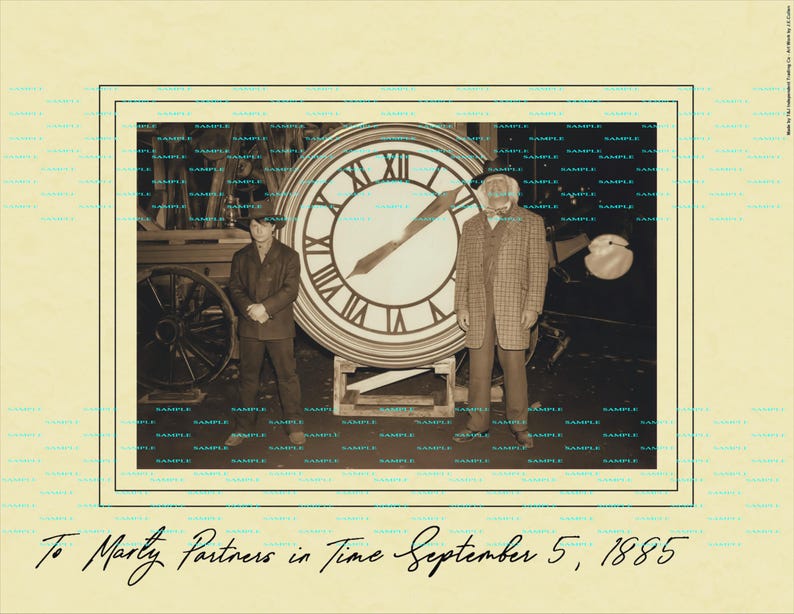 Back to the Future III Marty & Doc Hill Valley Clock Photo (11x14) - Etsy