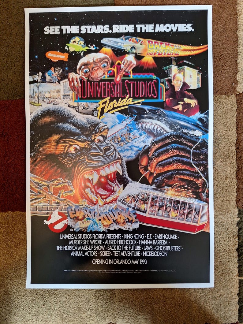 Universal Studios Florida 30th Anniversary 11" X 16.5" Attraction ...