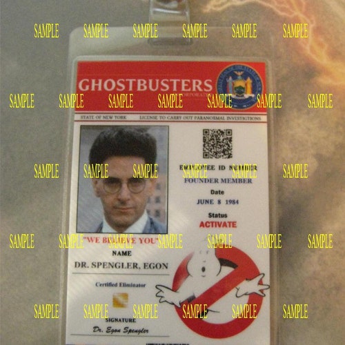 Ghostbusters 1984 Peter Venkman I.D. Badge B3G1F - Etsy UK