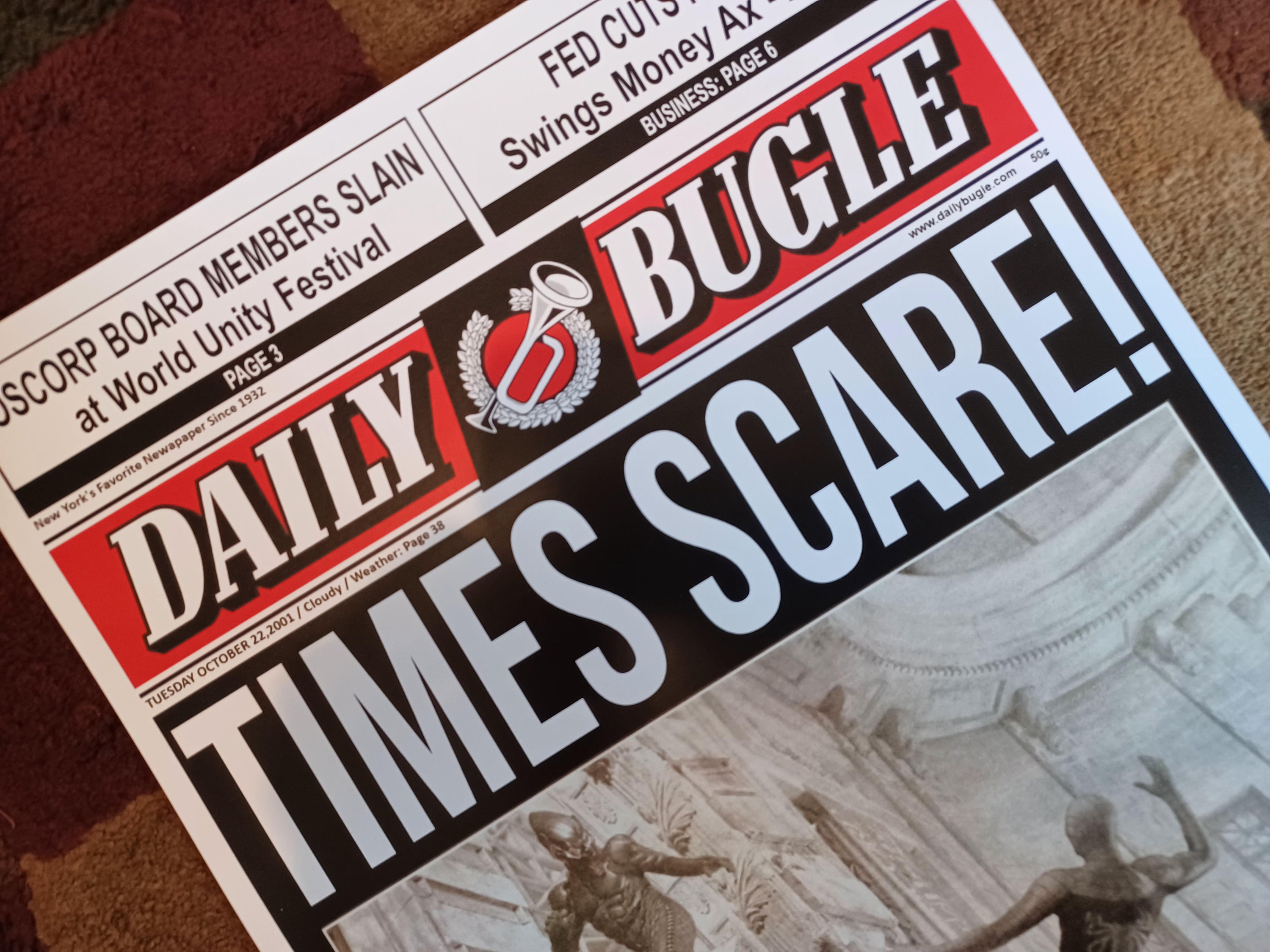 Spiderman Daily Bugle 11 X 15'' Front Page - Etsy UK