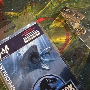 Jurassic Park Custom Made Mosasaurus Specialist I.D. Badge Prop Cosplay ...