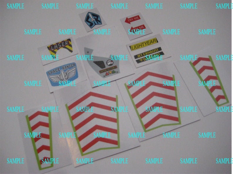 Toy Story Buzz Lightyear Action Figure Replacement Stickers B3G1F - Etsy