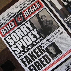Spiderman Daily Bugle 11" X 15'' Front Page - Prints ( Set of Four ) - Etsy