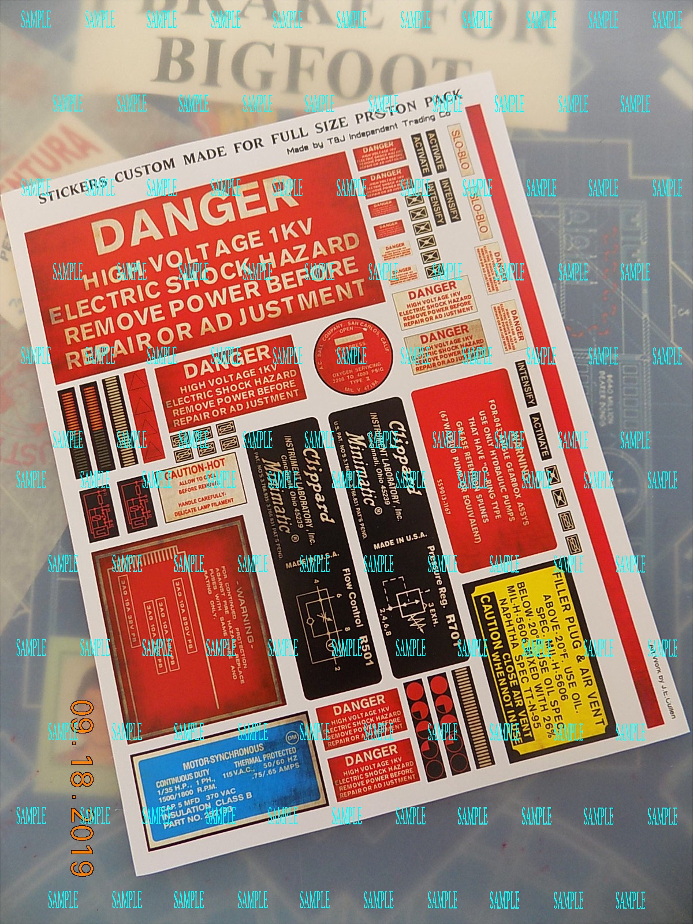 Ghostbusters Full Size Proton Pack Weathered Stickers B3G1F | Etsy