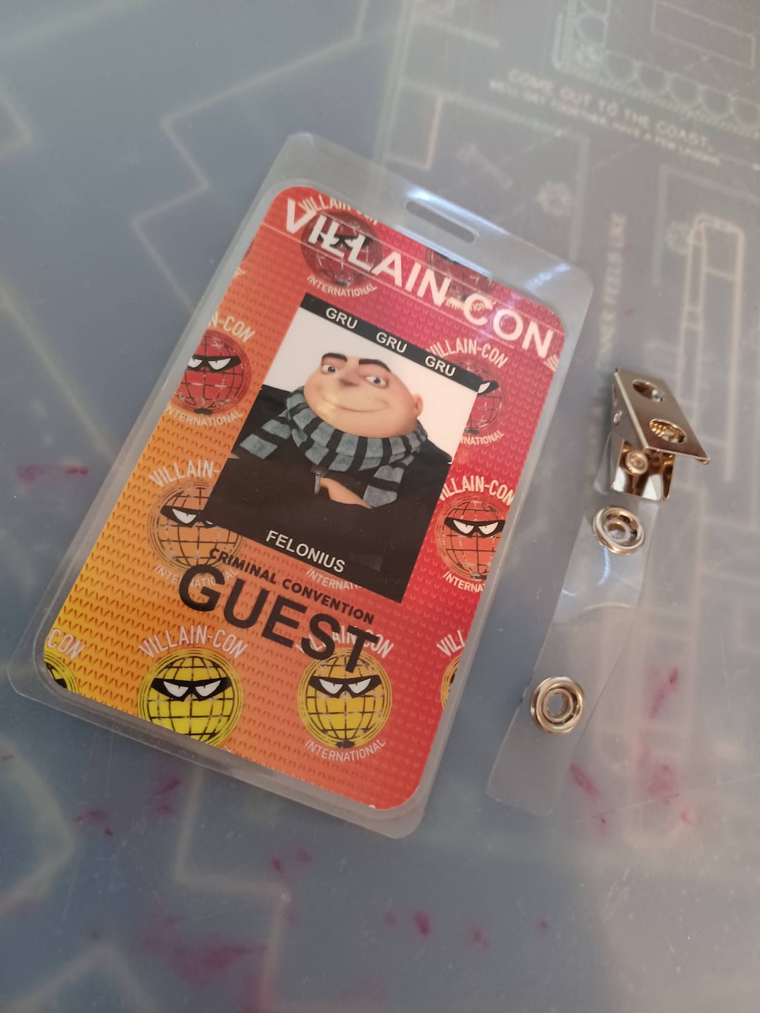 Minions - Felonious Gru - Custom Made - Villain Con - I.D. Badge ...