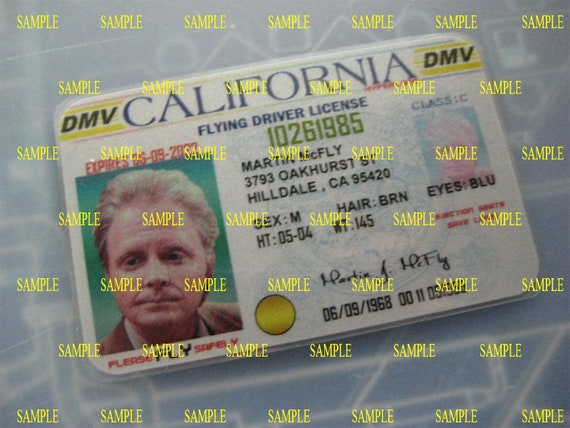 Back to the Future 2 old Marty Mcfly License Prop Cosplay | Etsy