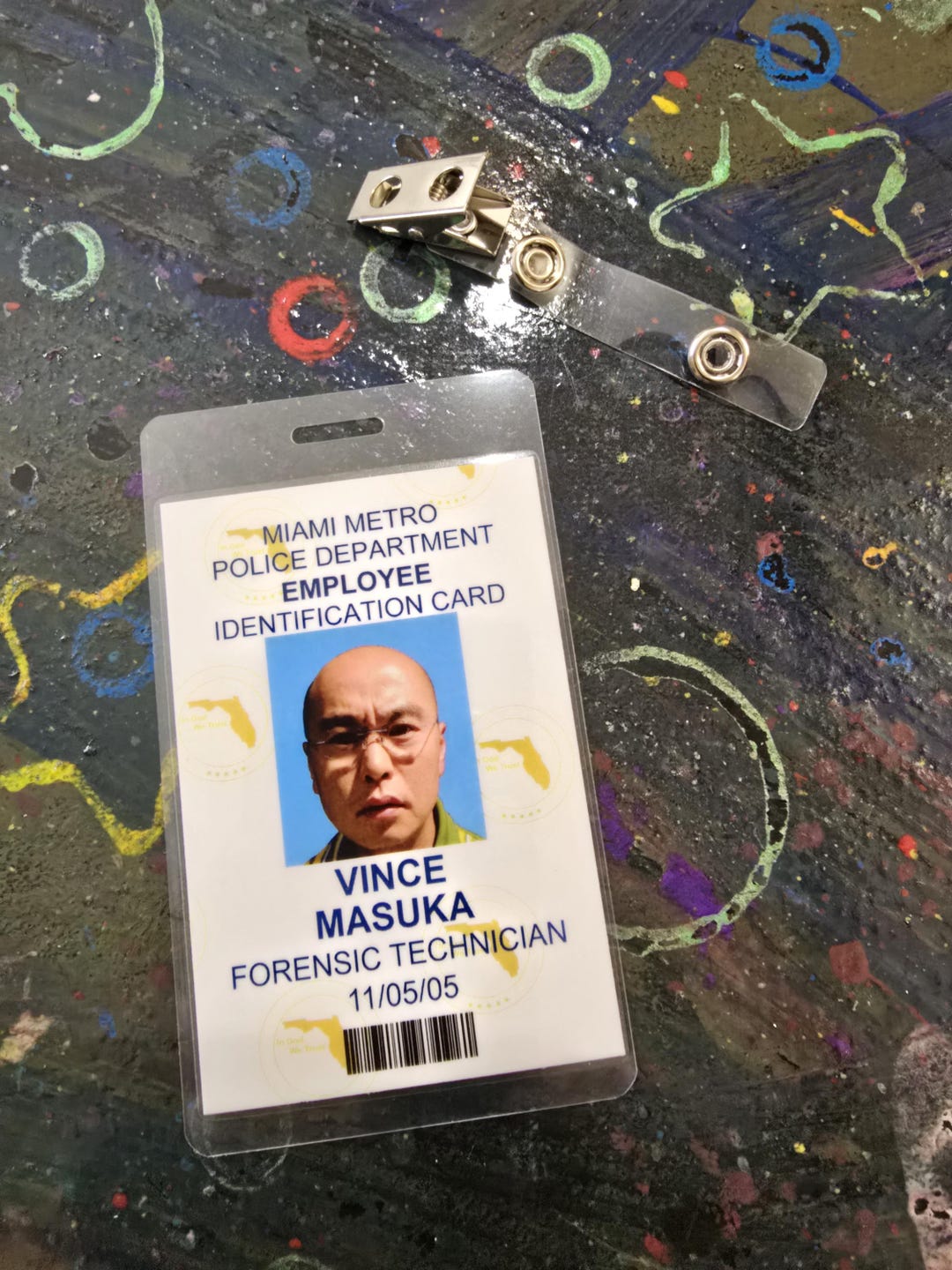 Dexter TV Series Vince Masuka Miami Metro Laminate I.D. Badge Cosplay ...