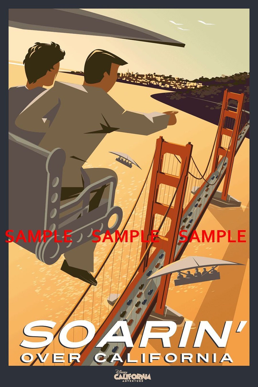 Disney Epcot Soarin' Over California 11" X 17" Collector's Poster B2G1F ...