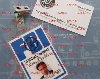 X FILES Dana Scully Fox Mulder Walter Skinner FBI ID Badge - Etsy