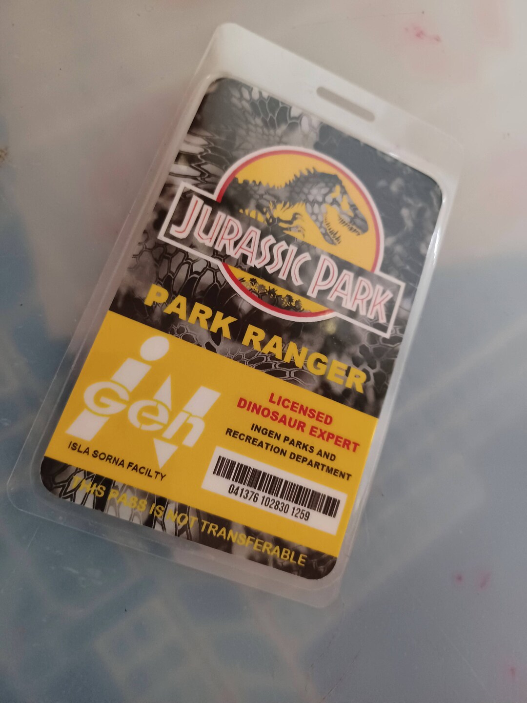 Jurassic Park Park Ranger Prop I.D. Badge T2 B3G1F - Etsy