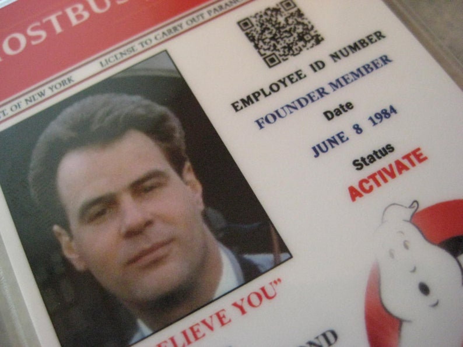 Ghostbusters 1984 Raymond Stantz I.D. Badge B3G1F | Etsy